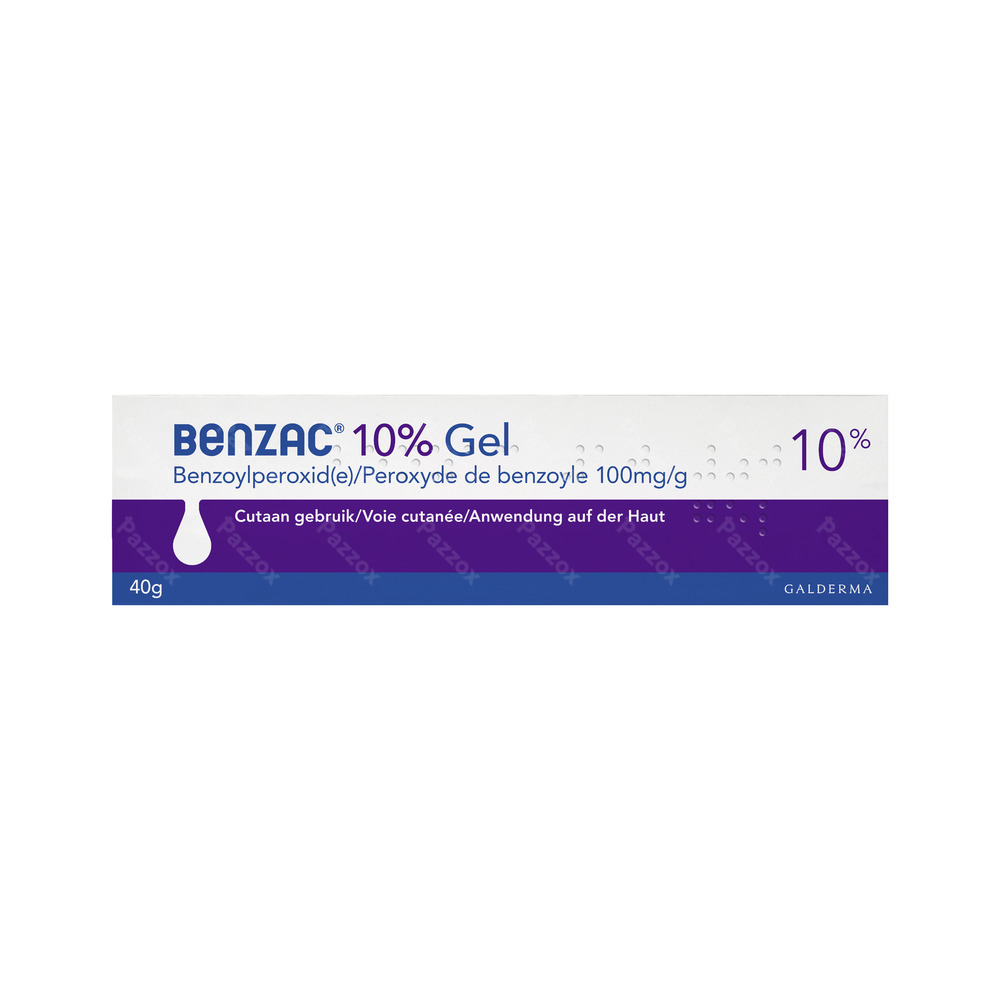 Benzac 10% Gel Benzoylperoxide 40g kopen - Pazzox, online apotheek