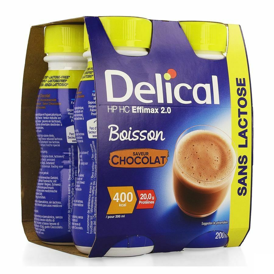 Delical Effimax 2.0 Chocolade 4x200ml kopen - Pazzox, online apotheek