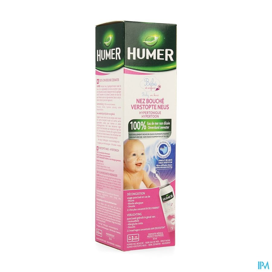 Humer Spray Hypertonisch Kind 50ml kopen - Pazzox, online apotheek