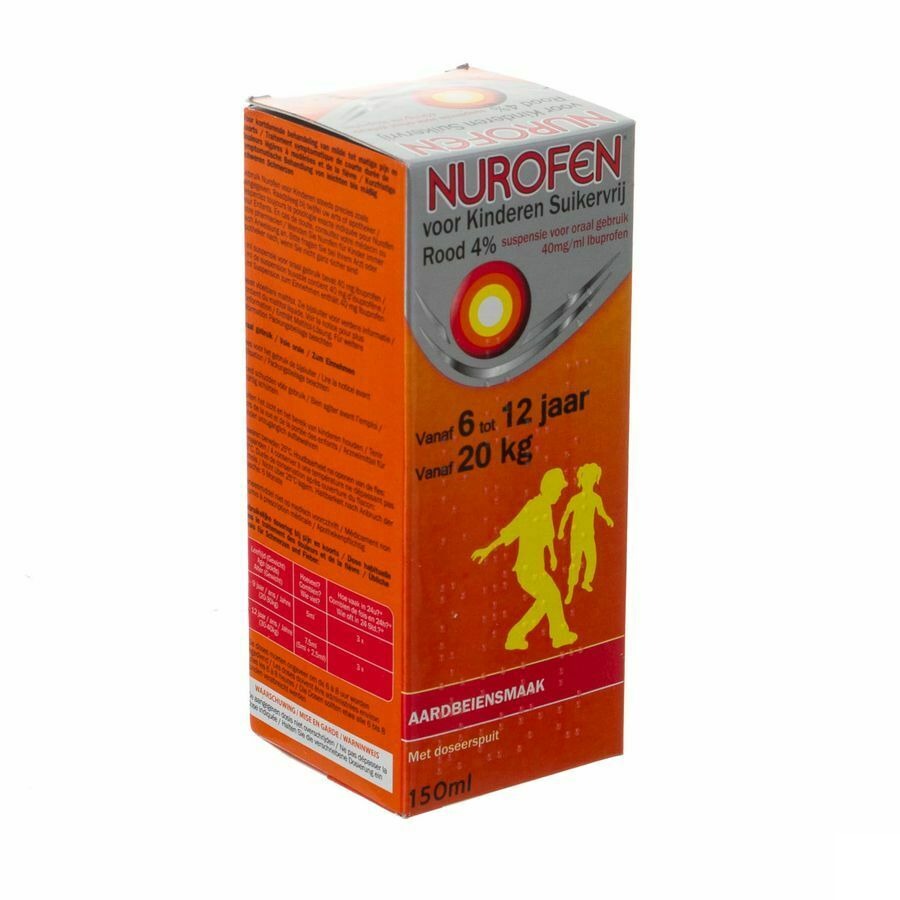 Nurofen Impexeco 4% Sirop Strawberry Zs Kind 150ml kopen - Pazzox