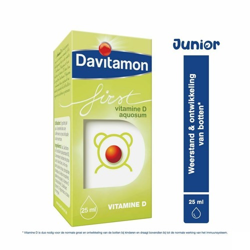 Davitamon First Vitamine D Aquosom Druppels 25ml kopen - Pazzox