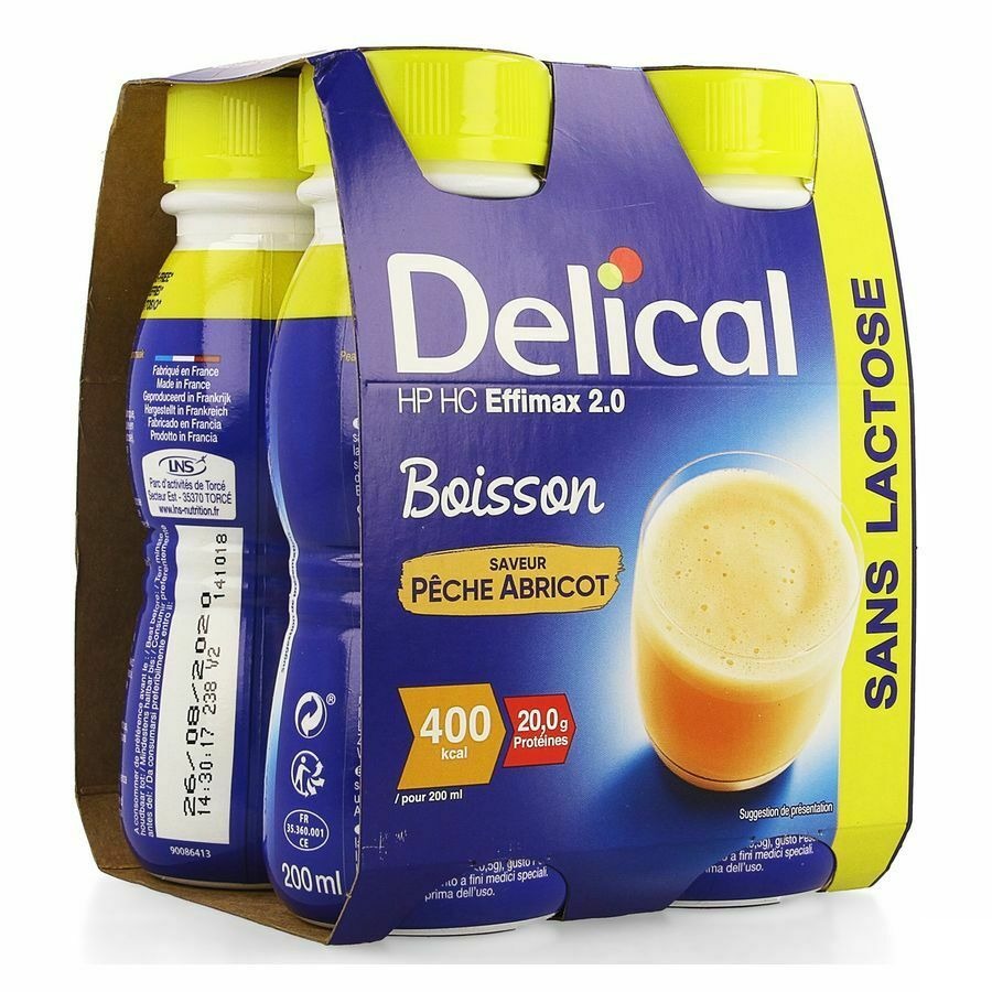 Delical Effimax 2.0 Perzik Abrikoos 4x200ml kopen - Pazzox