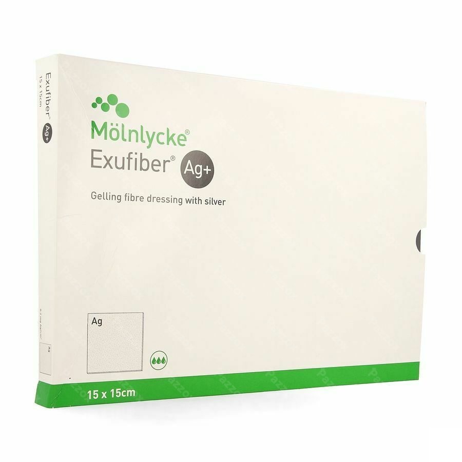 Exufiber Ag Gel.fibre Dressing Ster 15 X 15cm 10 kopen - Pazzox