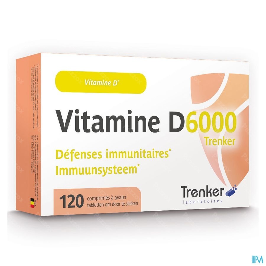 Trenker Vitamine D6000 Vitamine D 6000 IU 120 Tabletten kopen - Pazzox