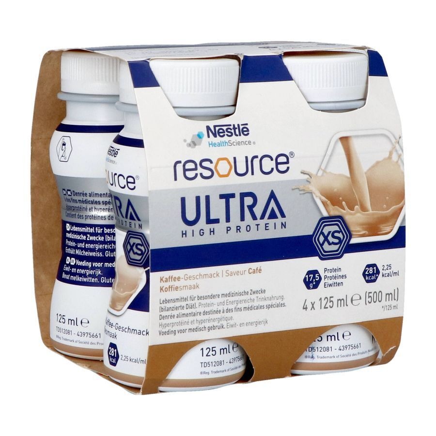 Resource Ultra High Protein Koffie 4x125ml kopen - Pazzox