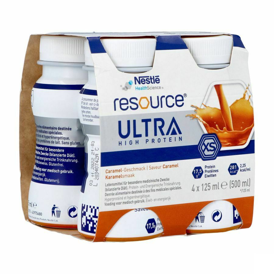 Resource Ultra Karamel 4x125ml kopen - Pazzox, online apotheek