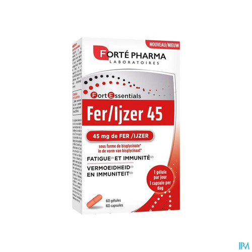 Forté Pharma Ijzer 45, 60 Capsules kopen - Pazzox, online apotheek