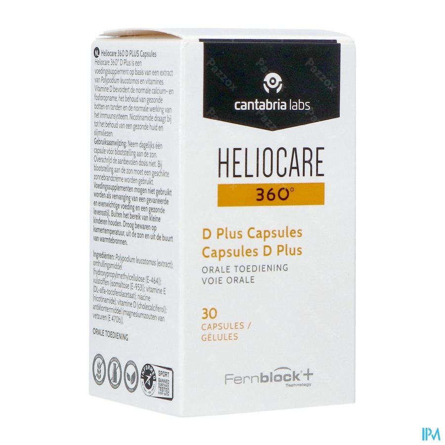 Heliocare 360° D Plus 30 Capsules kopen - Pazzox, online apotheek