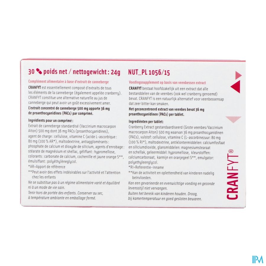 Cranfyt 30 Tabletten kopen - Pazzox, online apotheek zonder zorgen